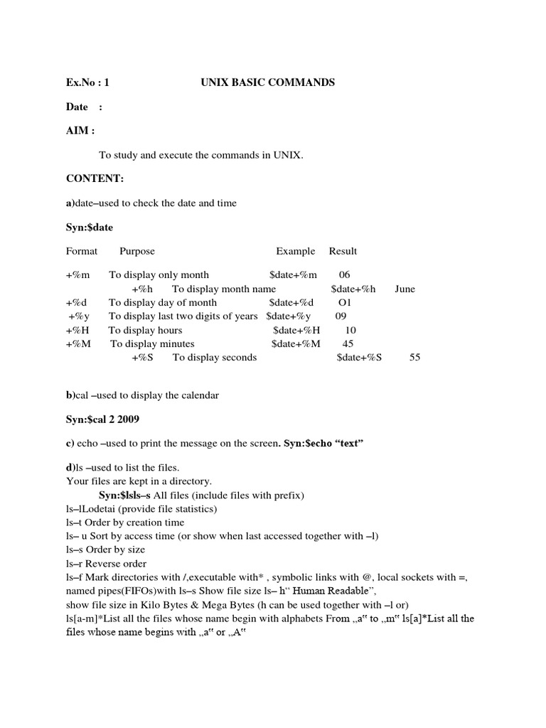 Os Lab Manual 26-04-2023 | PDF | Computer File | Filename
