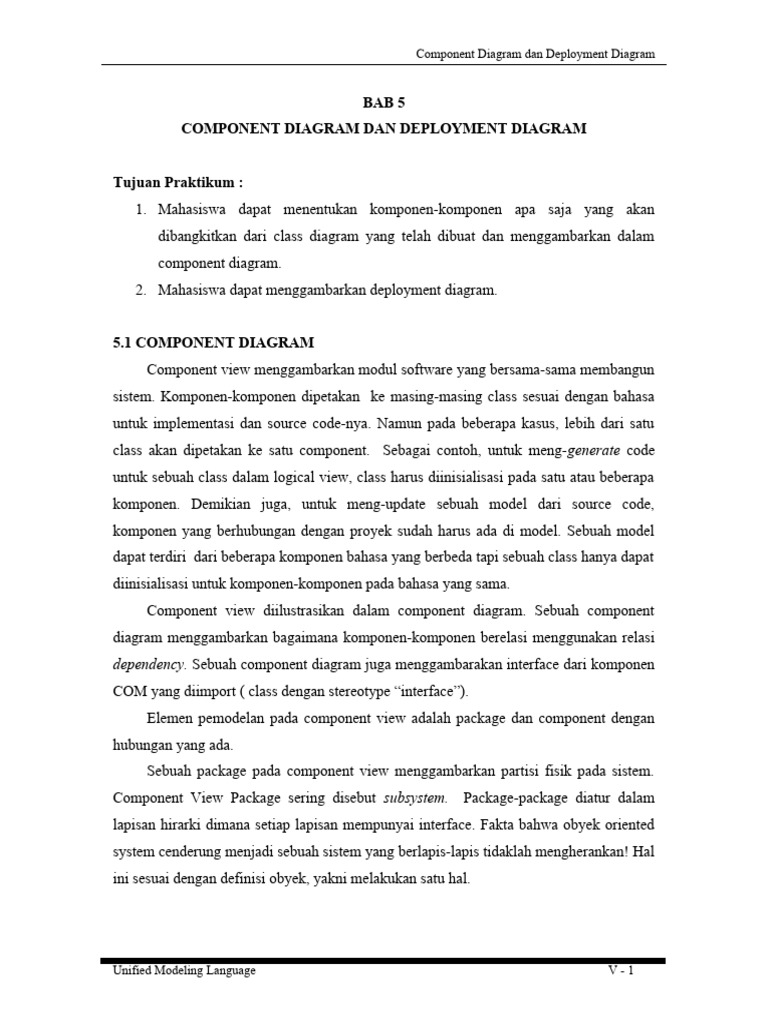 modul 5 Component dan Deployment Diagram | PDF