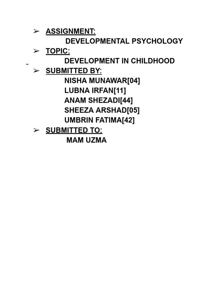 _DEVELOPMENT IN CHILDHOOD (2) | PDF | Cognitive Development | Child Development
