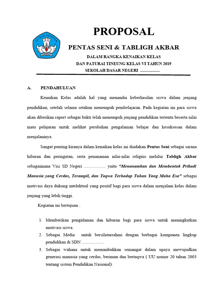 Proposal Kenaikan Kelas | PDF