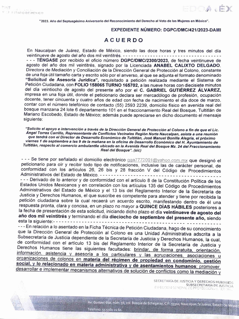 DGPC DMC 421 2023 Dami | PDF | Condominio | Ciencias Políticas