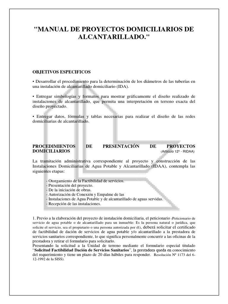 Manual de Alcantarillado Domiciliario | PDF | Alcantarillado | Hormigón