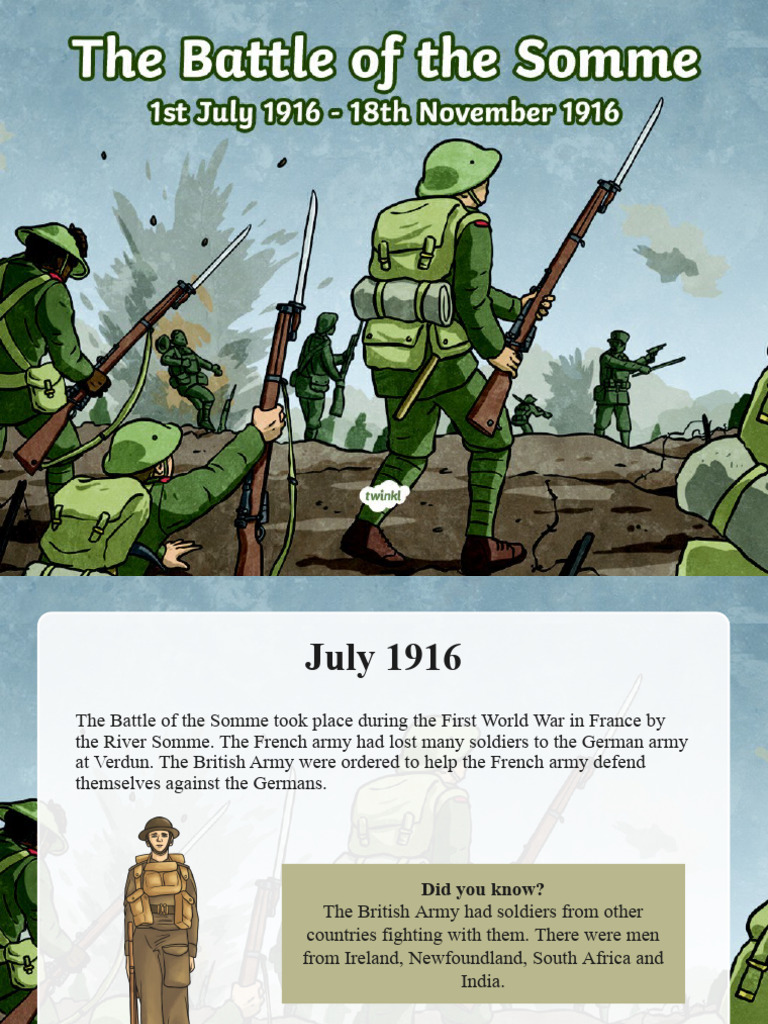 T2 T 275 Battle of The Somme PowerPoint | PDF | Trench Warfare | Battle ...