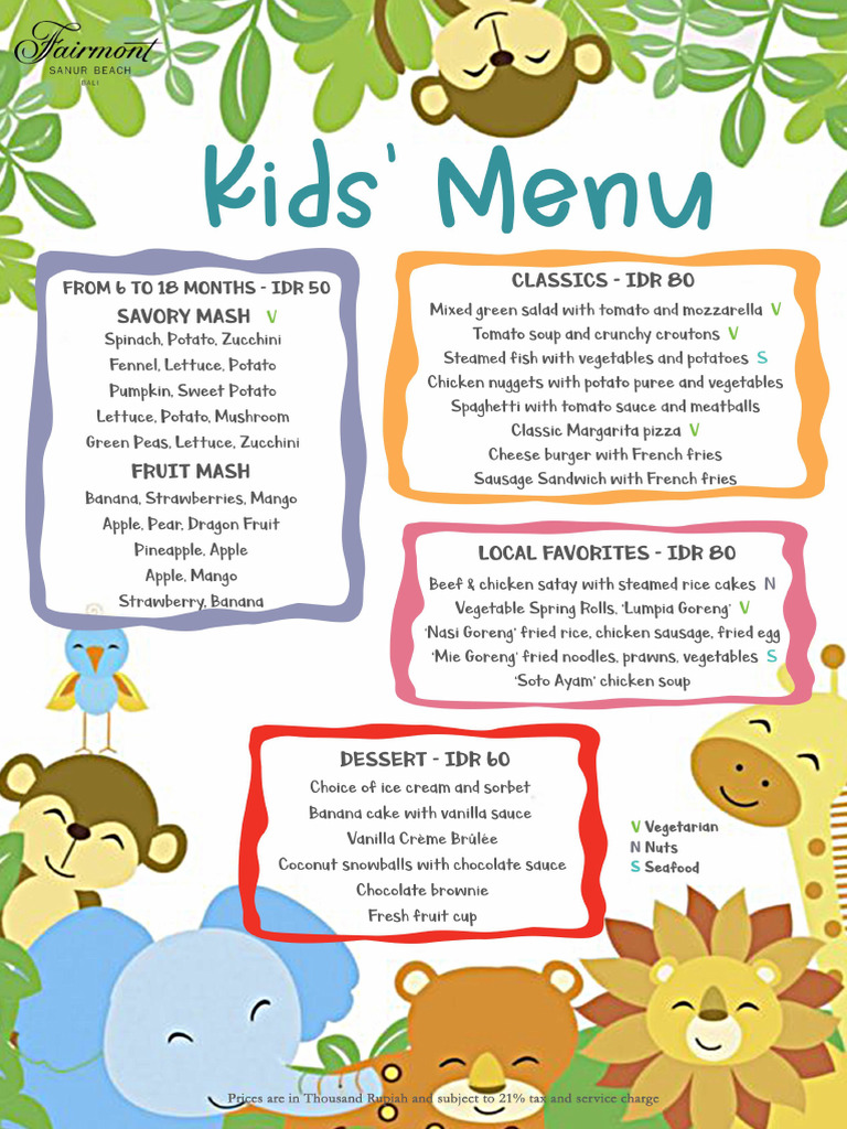 Layang Kids Menu | PDF