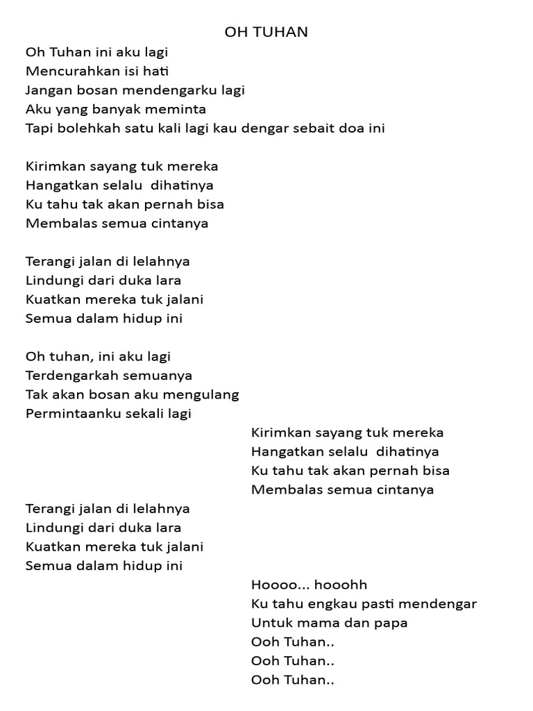 Oh Tuhan | PDF