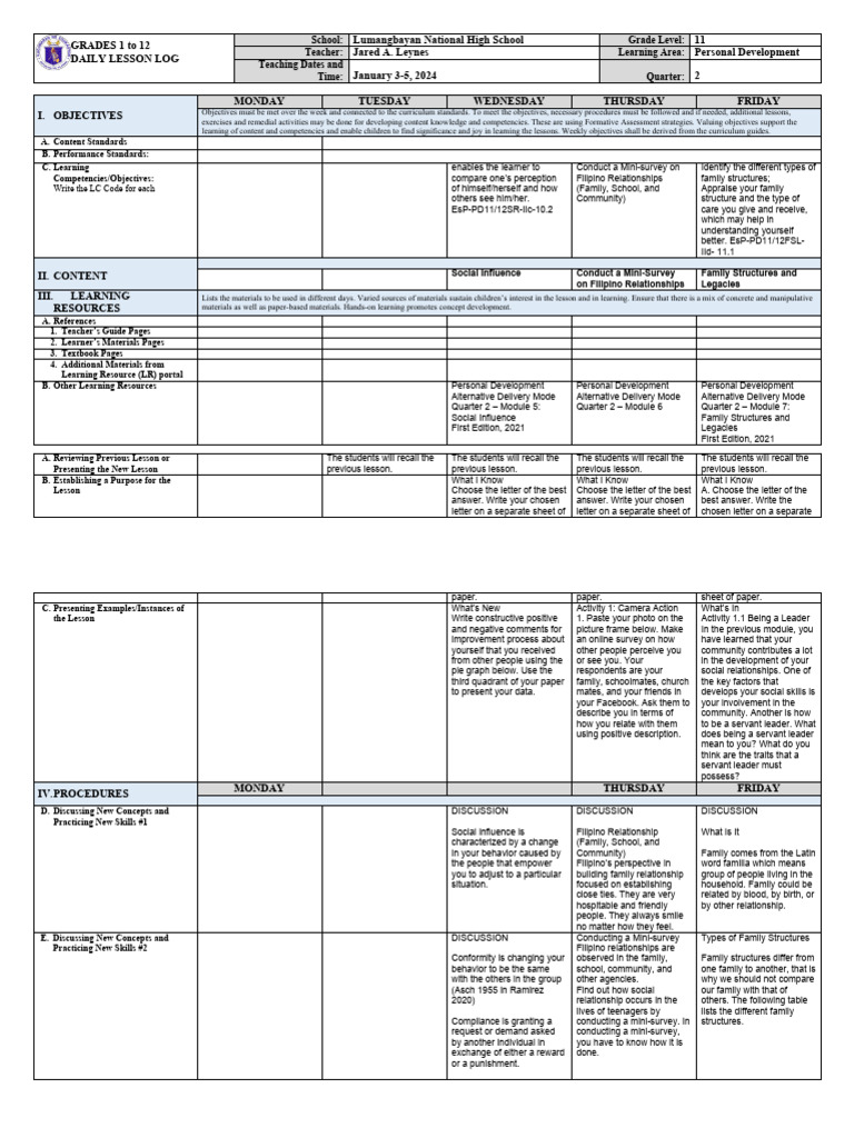PerDev_Week 6 | PDF | Family | Parent