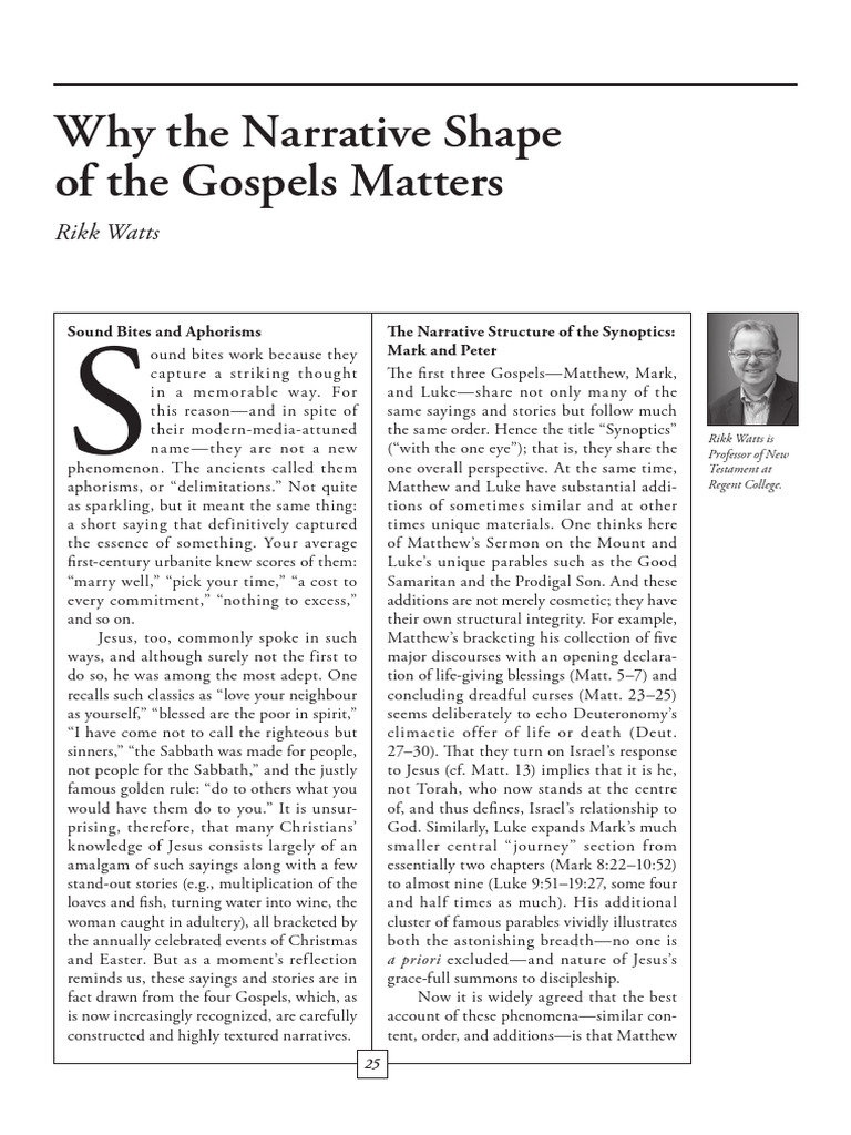 Sound Bites and Gospel Narratives | PDF | Gospel Of Mark | Gospel Of John