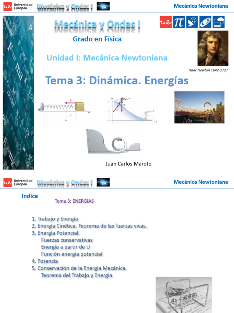 MyO1 Mec Newtoniana 1.3 Dinamica Energias | PDF | Energía potencial ...