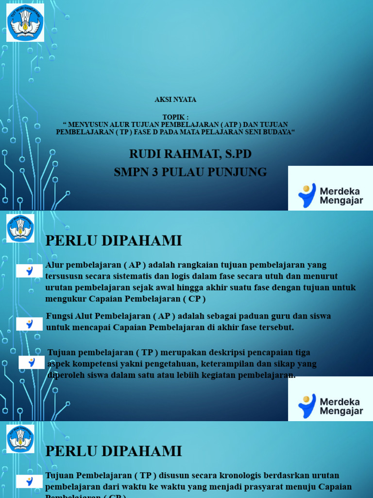 AKSI NYATA TOPIK 3 MERUMUSKAN (ATP) DAN (TP) RUDI RAHMAT, S.PD | PDF | Karier & Perkembangan