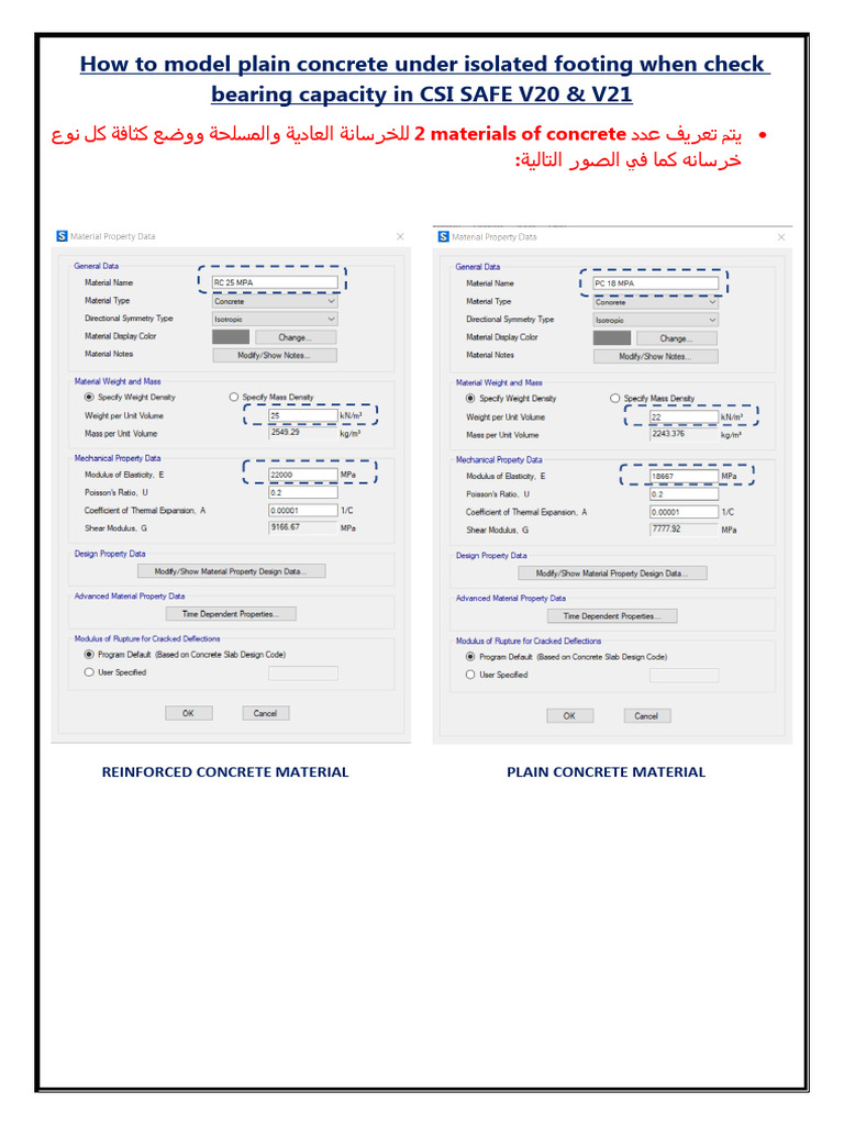 How to Model Plain Concrete in CSI SAFE | PDF