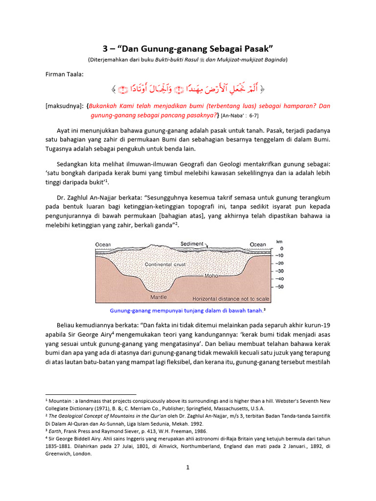 3 - "Dan Gunung-Ganang Sebagai Pasak" | PDF