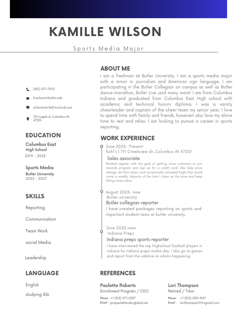 kamille wilson resume | PDF