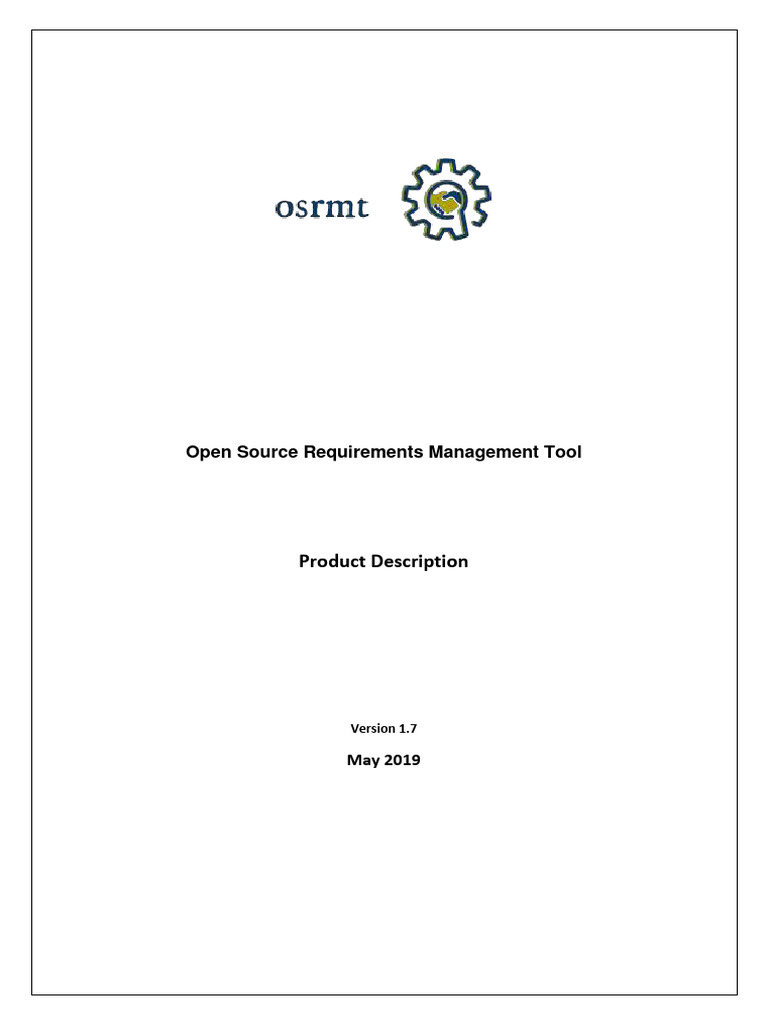 OSRMT Product Description | PDF | Databases | Computing