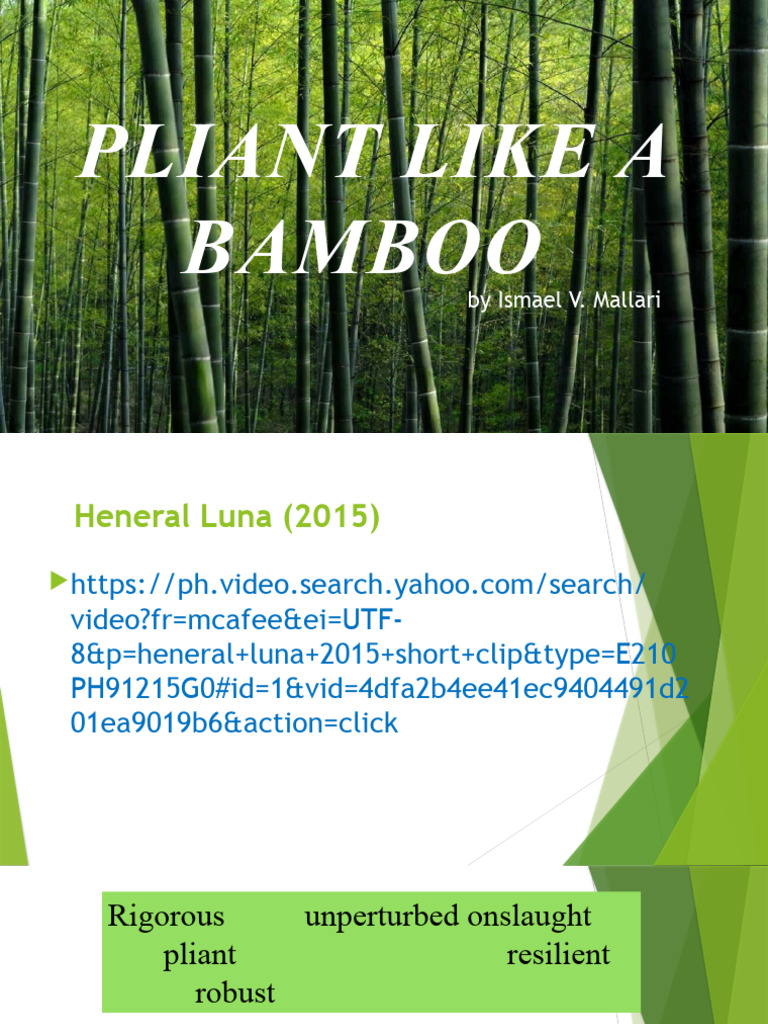 Pliant Bamboo | PDF
