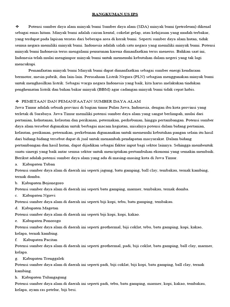 Rangkuman Materi IPS | PDF