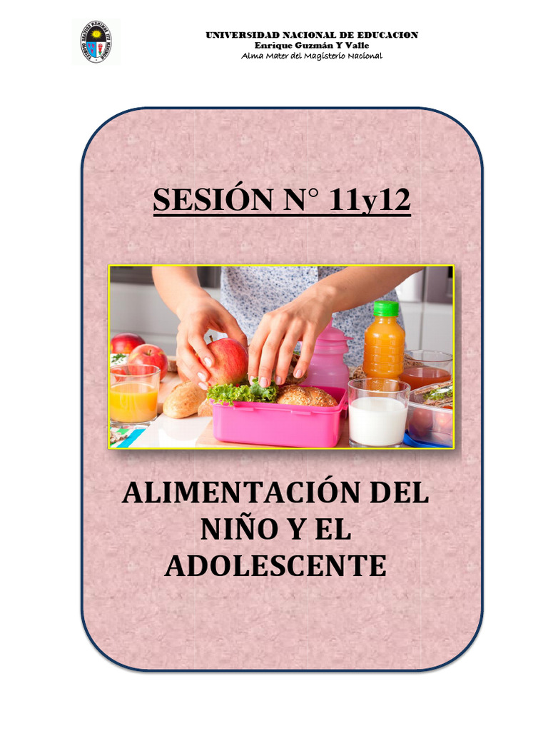 3MABU TEMA 12 GUIA DE PRACTICA Niño y Adolescente | PDF | Dieta | Alimentos