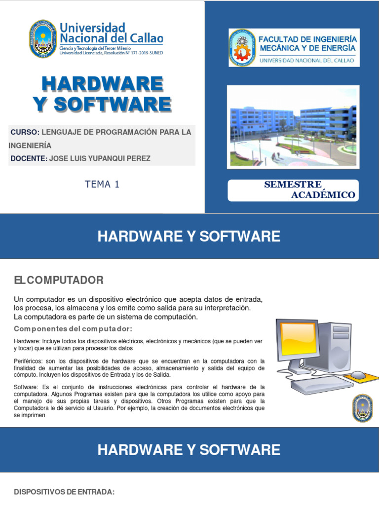 Hardware y Software - Fime | Descargar gratis PDF | Hardware de la computadora | Periférico