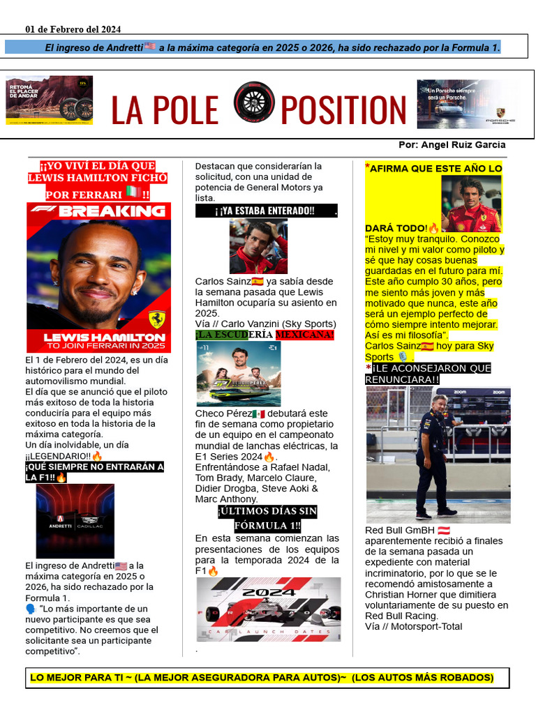 PERIODICO | PDF | Formula Uno | Serie de carreras de autos