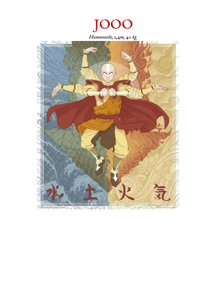 Ficha Avatar Aang | Download grátis PDF | Estado