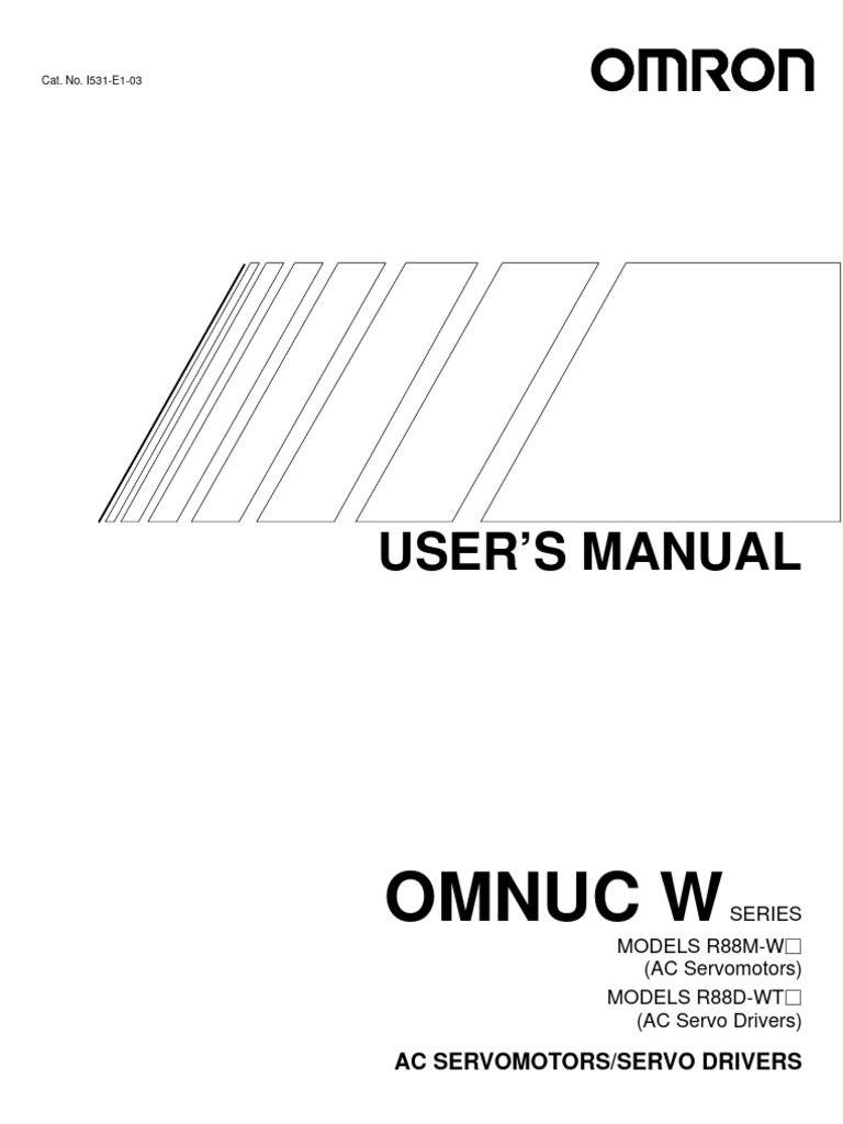 AC ServoMotor ServoDriver OMNUC W | Download Free PDF | Servomechanism | Electromagnetic ...