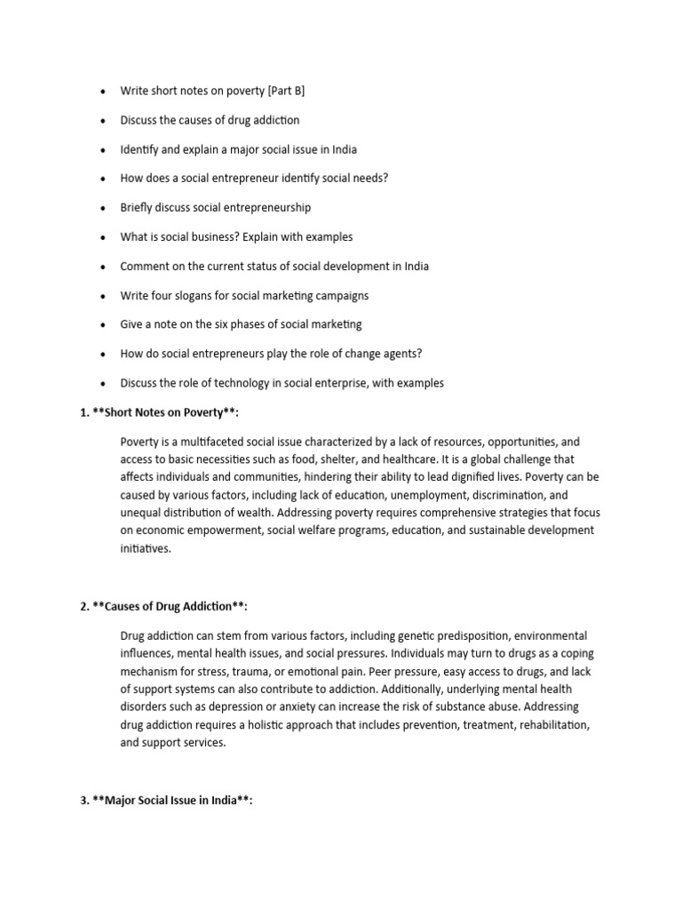 SE Short Notes | Download Free PDF | Social Entrepreneurship ...