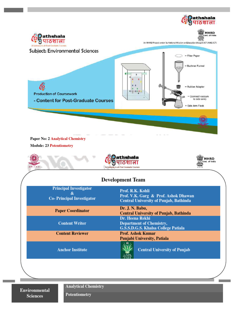 Potentiometer | PDF | Titration | Chemistry