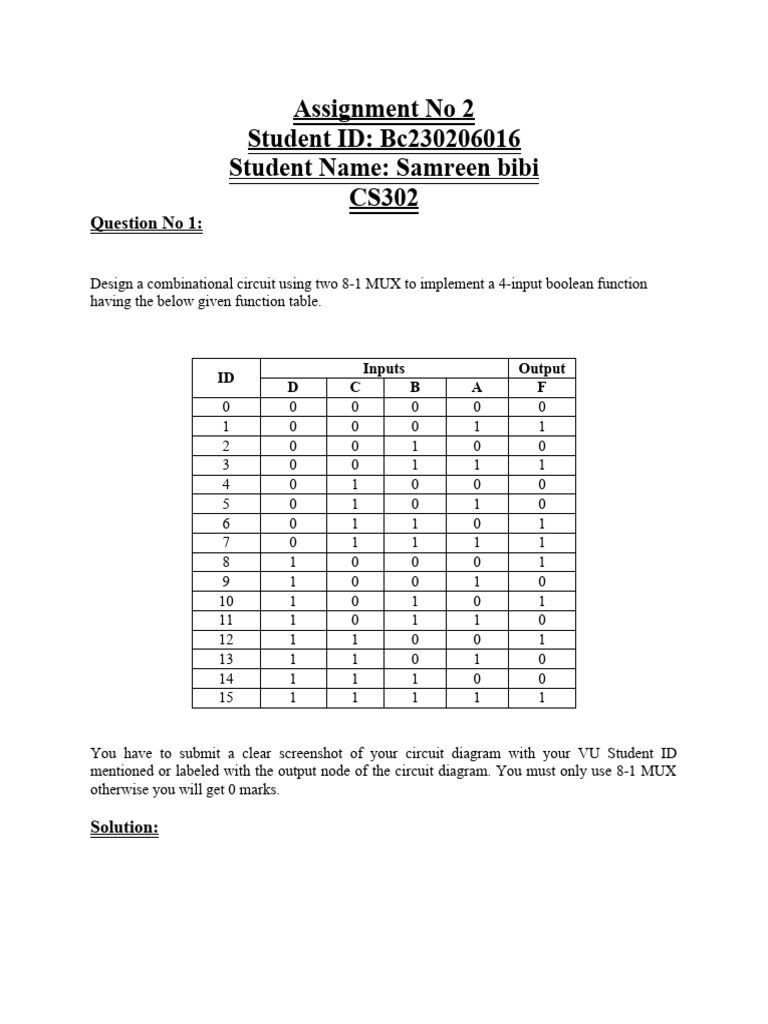 Assignment - Fall 2023 - CS302P - 2 | PDF
