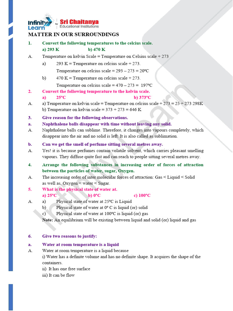 1 Matter-In-Our-Surroundings | PDF | Temperature | Celsius