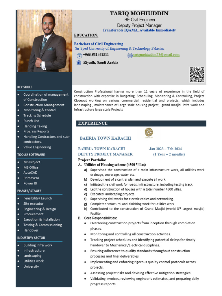 Deputy Project Manager | PDF | Infrastructure | Specification (Technical Standard)