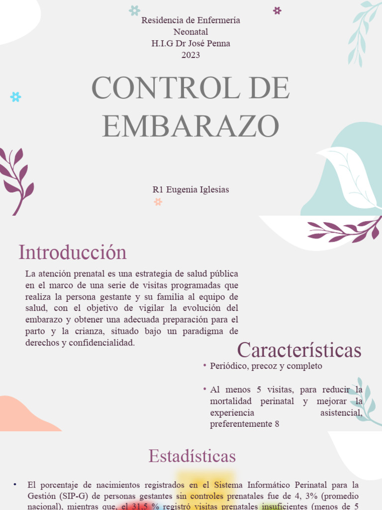 CLASE CONTROL DE EMBARAZO | PDF | El embarazo | Parto prematuro