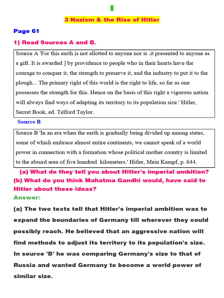 3 Nazism & The Rise of Hitler | PDF | Nazism | Nazi Germany