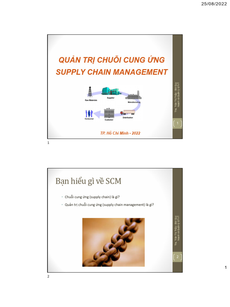 SCM - Quản Trị Chuỗi Cung Ứng | PDF