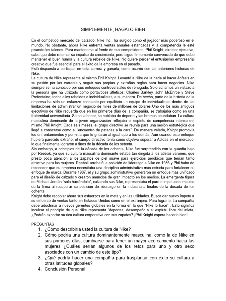Caso Practico Simplemente | PDF | Nike