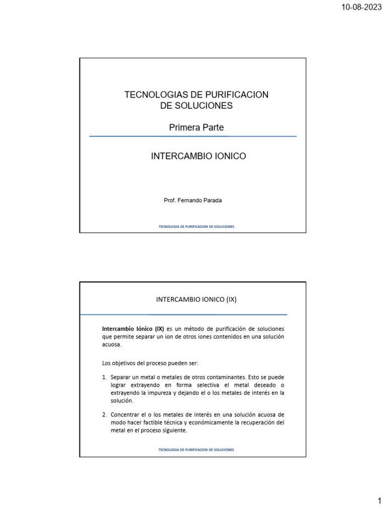 2. IX | PDF | Intercambio iónico | Enlace iónico
