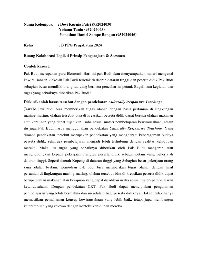 Topik 4 Ruang Kolaborasi - Kelompok E | PDF