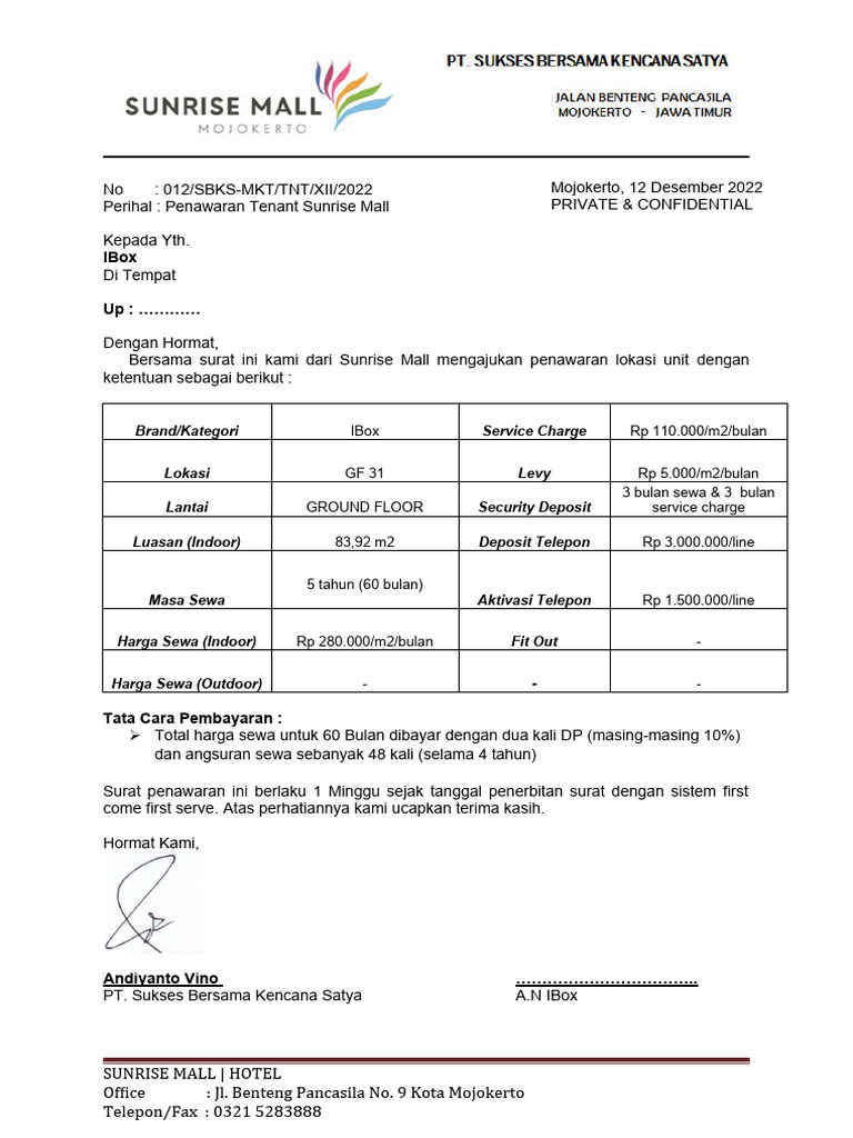 Contoh Surat Penawaran Tenant Mall Aktivitas Seru Menulis Surat Cinta