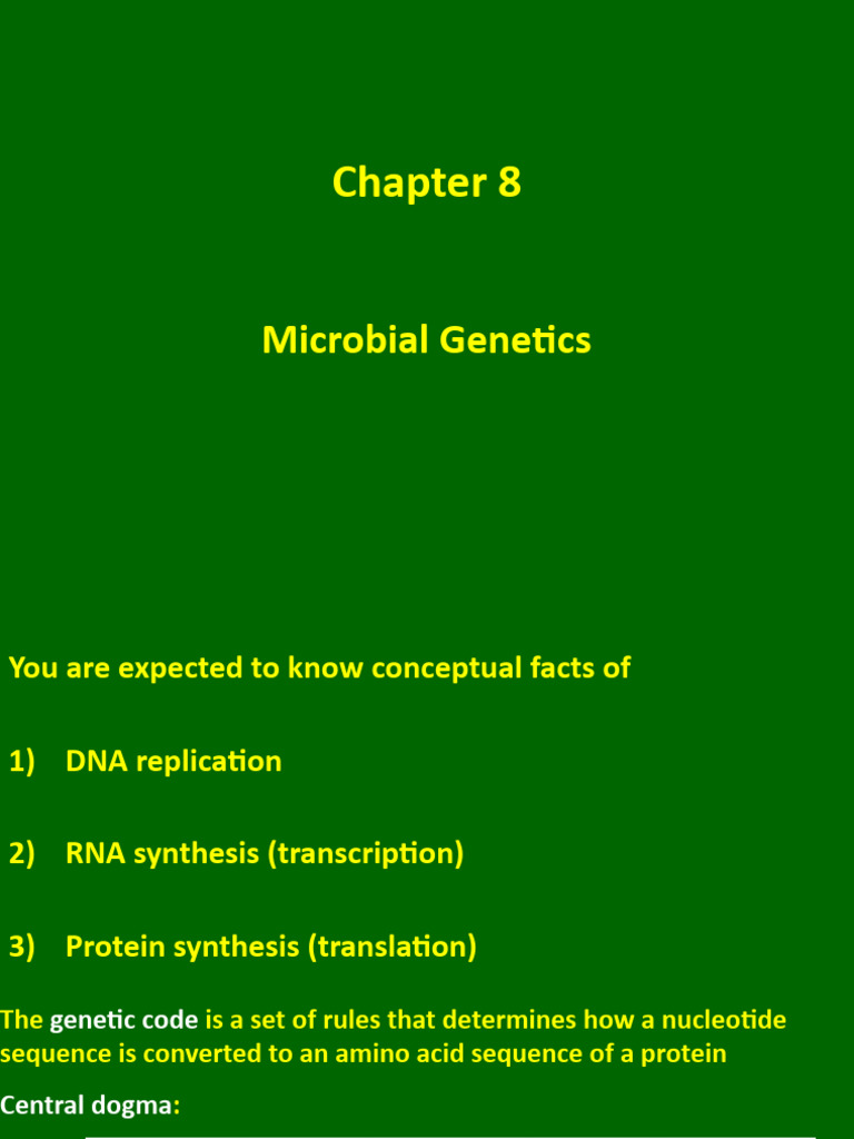 Microbial Genetics | PDF | Operon | Gene