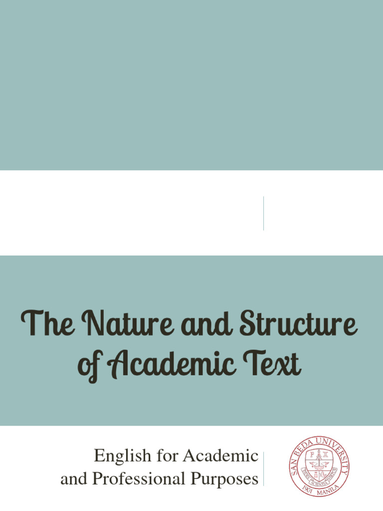 Nature and Structures of Academic Text | PDF | Caste