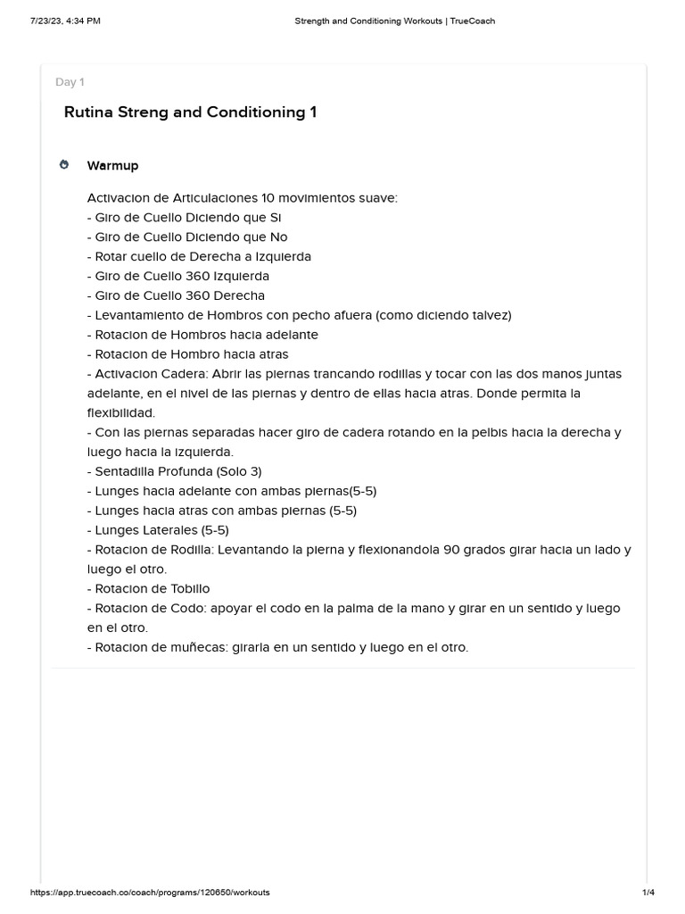 Strength and Conditioning Upper - Lower Workouts - TheSenseiProject ...
