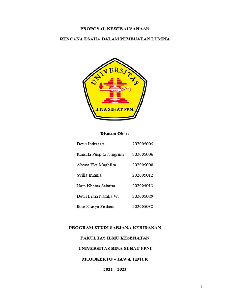 PROPOSAL Wirausaha Makanan Sehat | PDF