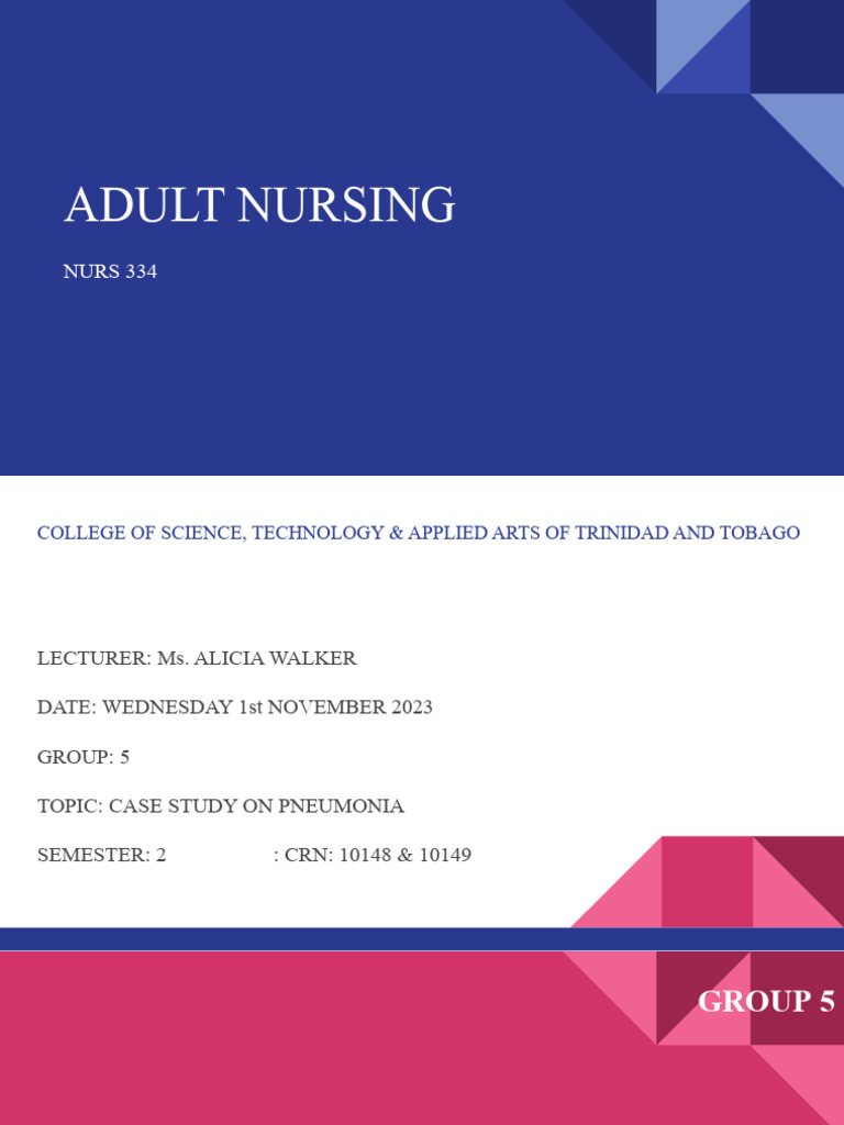 Adult Nursing (1) | PDF | Pneumonia | Lung