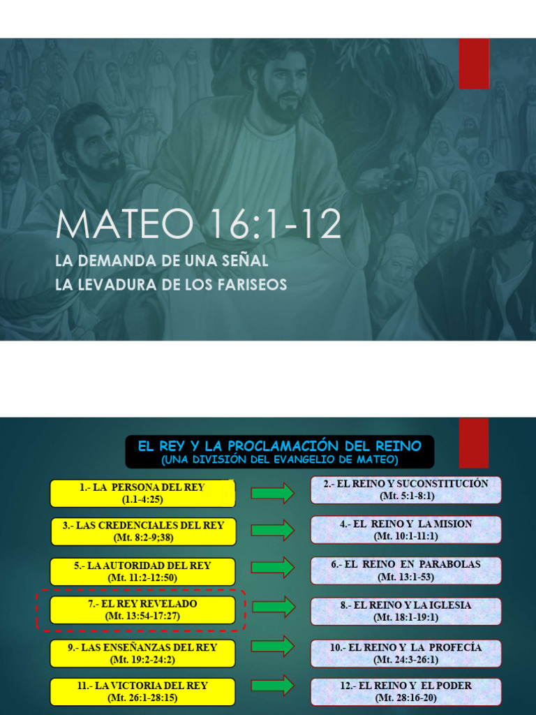 La Señal de Jonás en Mateo 16:1-12 | PDF | Evangelio de Mateo | Jesús