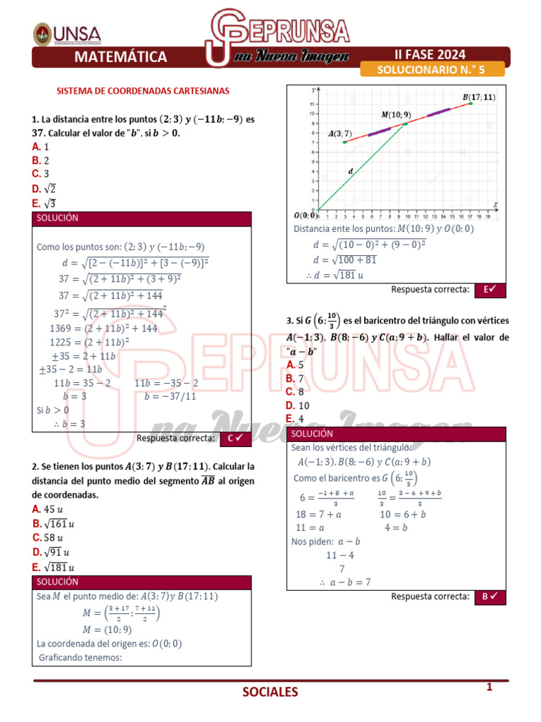 S5 (S) Matematica Ii Fase 2024 | PDF | Línea (geometría) | Triángulo