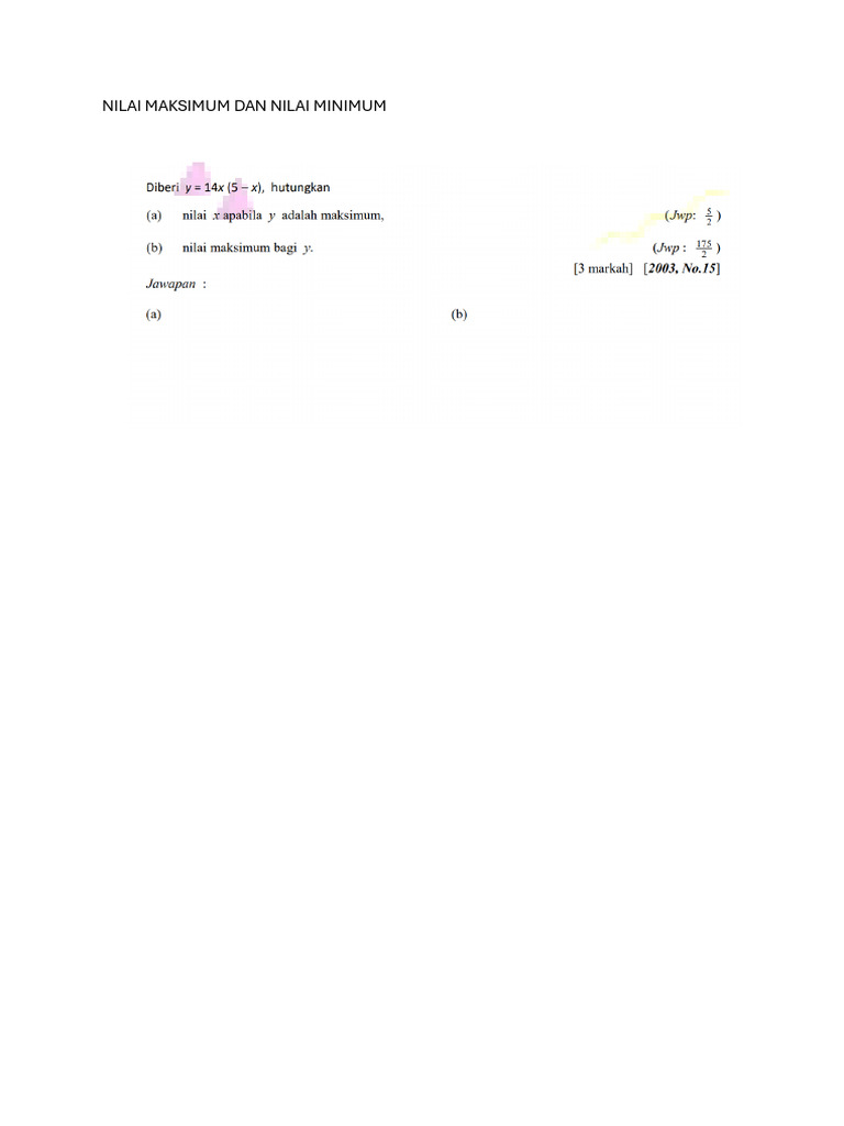 Nilai Maksimum Dan Nilai Minimum | PDF
