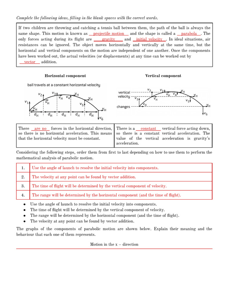 Projectile Motion | PDF | Drag (Physics) | Acceleration