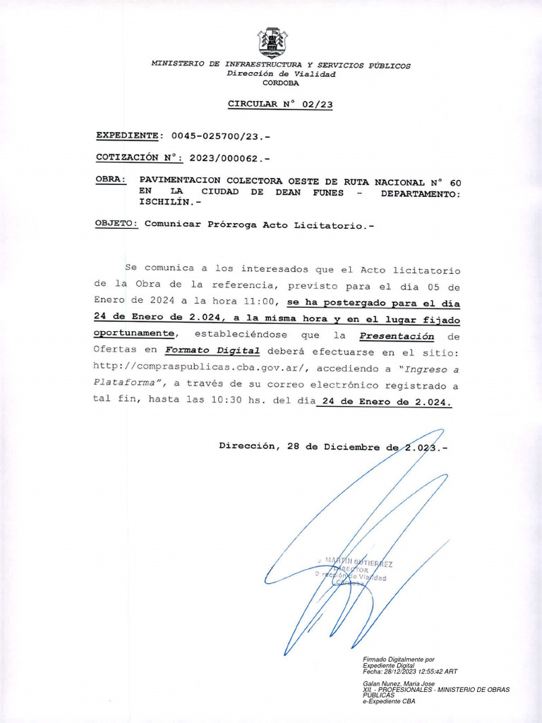 Circular N 02 - Expte 0045-025700-2023 | PDF