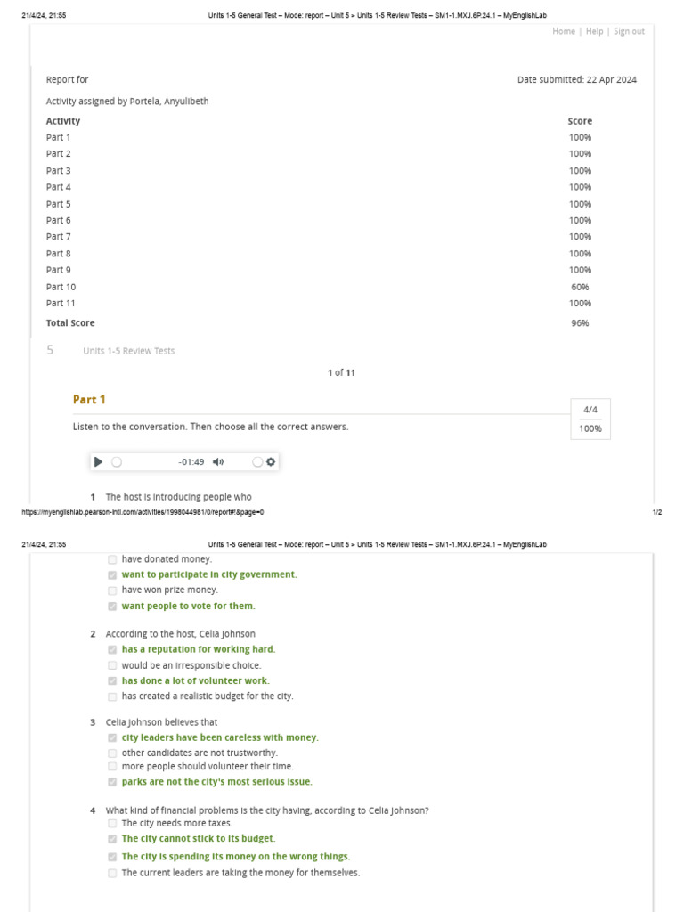 Summit 1 Review Test Unit 5 Pdf