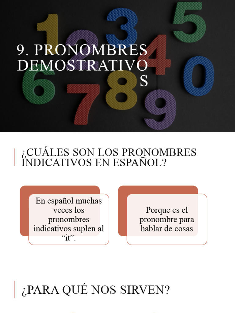 Uso de Pronombres Demostrativos | PDF | Pronombre | Sintaxis