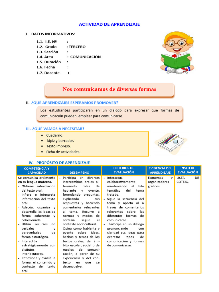 Formas de Comunicación para Niños | PDF | Comunicación | Comunicación ...