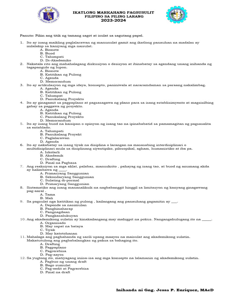 Xepto Exam G12 | PDF